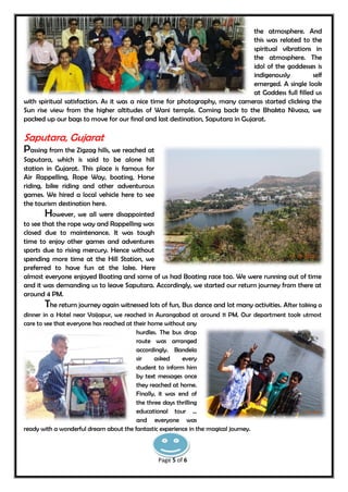 University educational tour report – 2016 | PDF