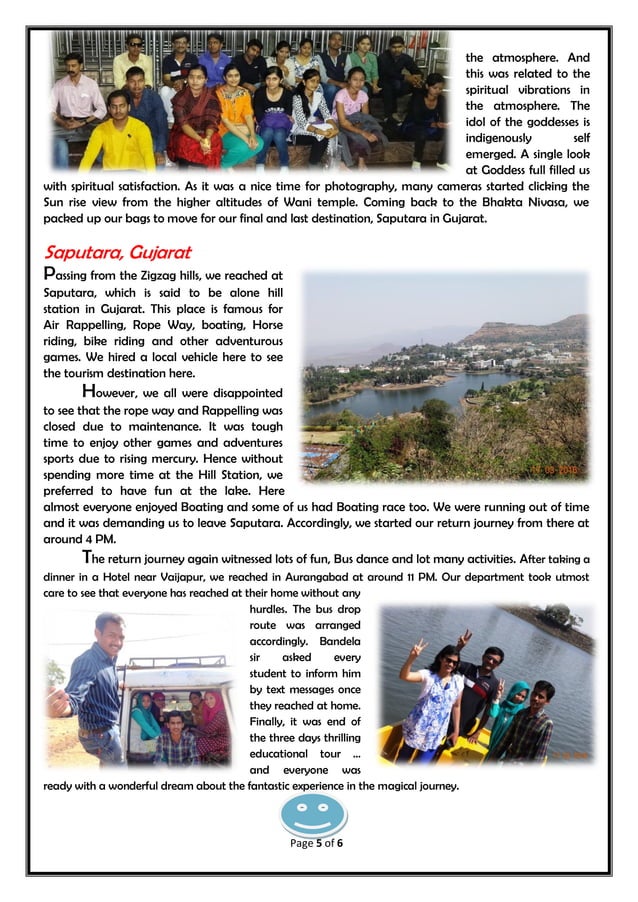University educational tour report – 2016 | PDF