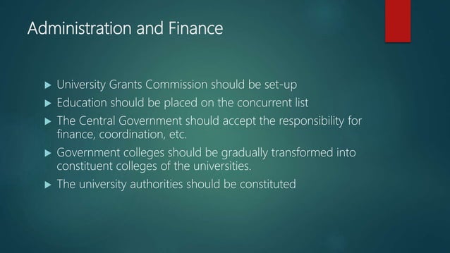 The Recommendations of University Education Commission 1948-49 | By Durlav Kalita | PPTX ...