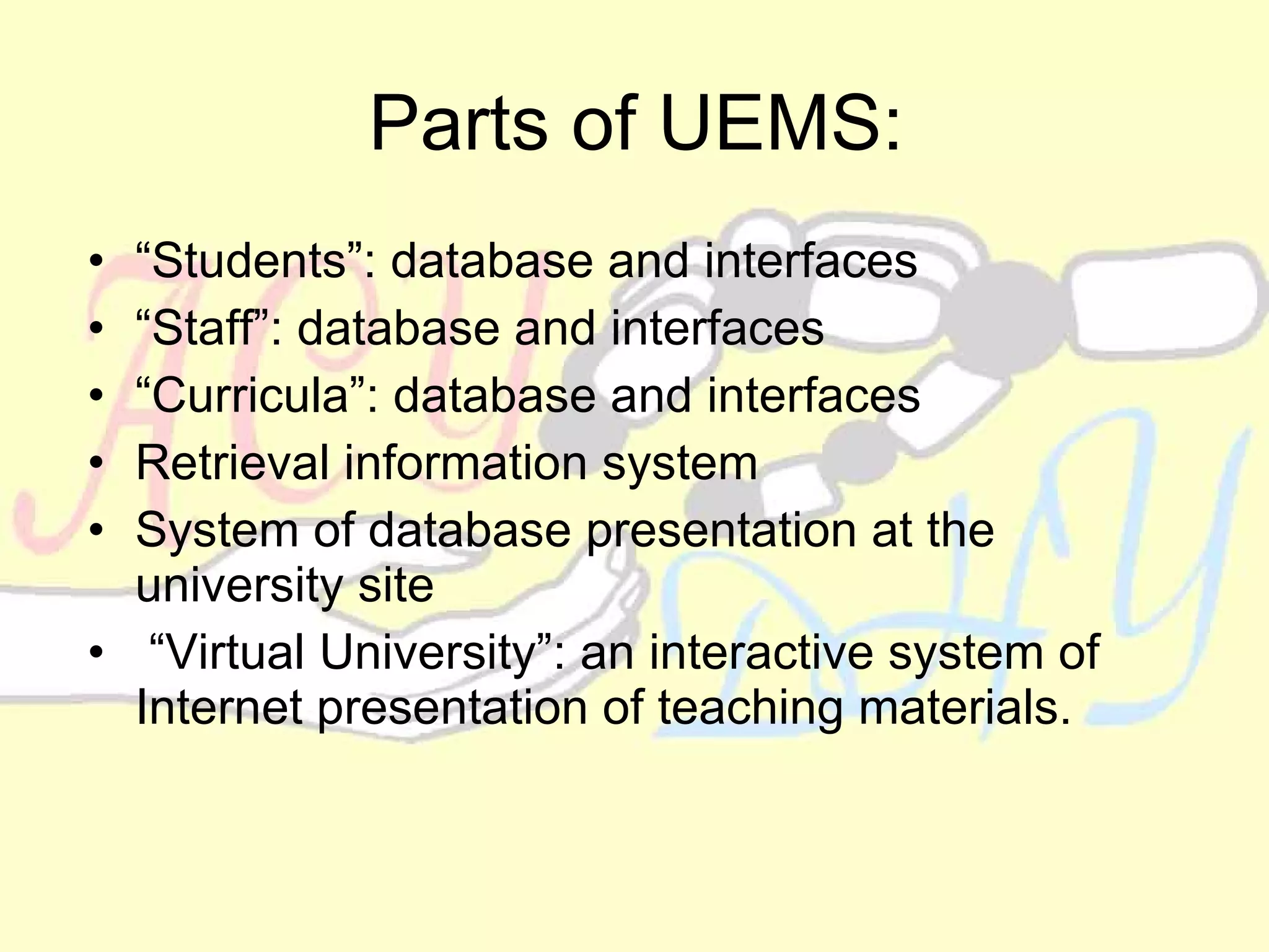 University electronic management system | PPT