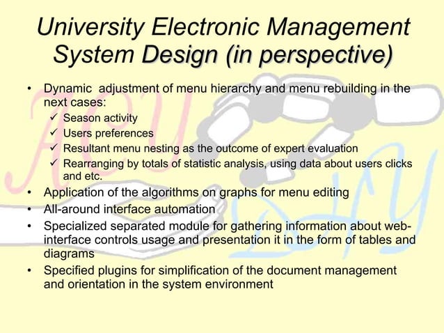 University electronic management system | PPT
