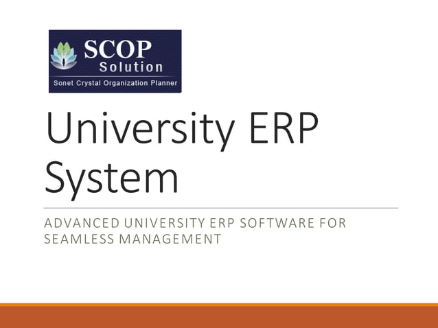 University Erp System | Advanced University Erp Software For Seamless 