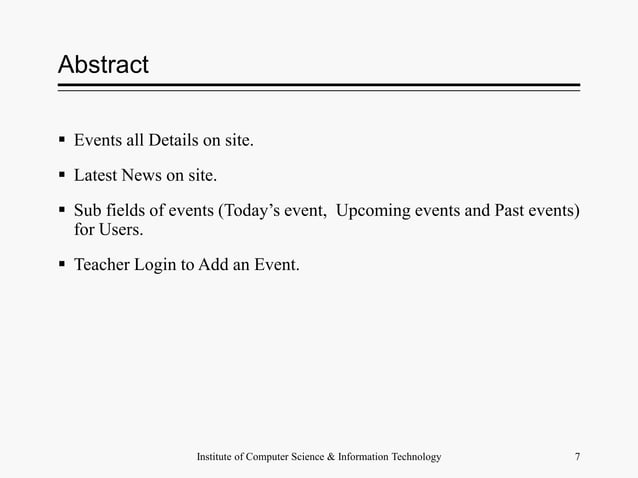 University Event Management System | PPTX | Computer Software and ...