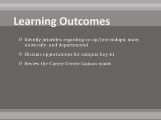 University Focus On Co-ops and Internships | PPTX