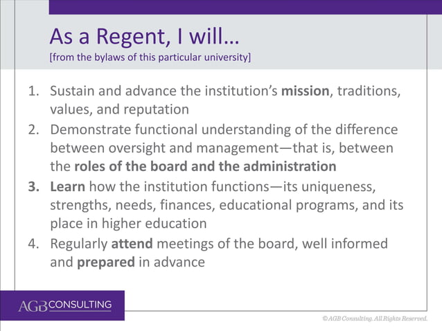 University governing board roles and responsibilities | PDF