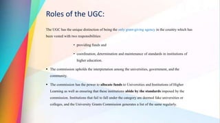 University Grants Commission(UGC) - PPT | PPTX