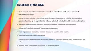 University Grants Commission(UGC) - PPT | PPTX | Undergraduate ...
