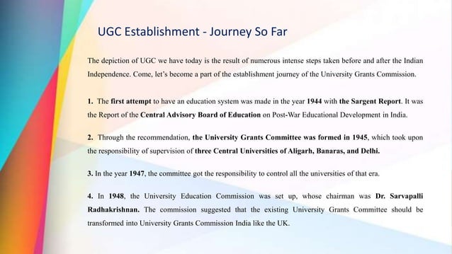 University Grants Commission(UGC) - PPT | PPTX | Undergraduate ...