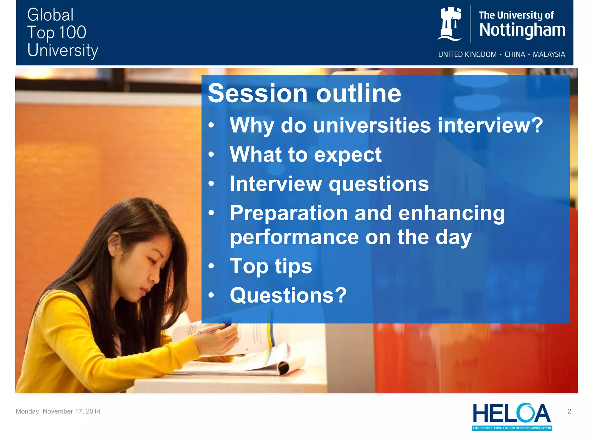 University interviews | PPT
