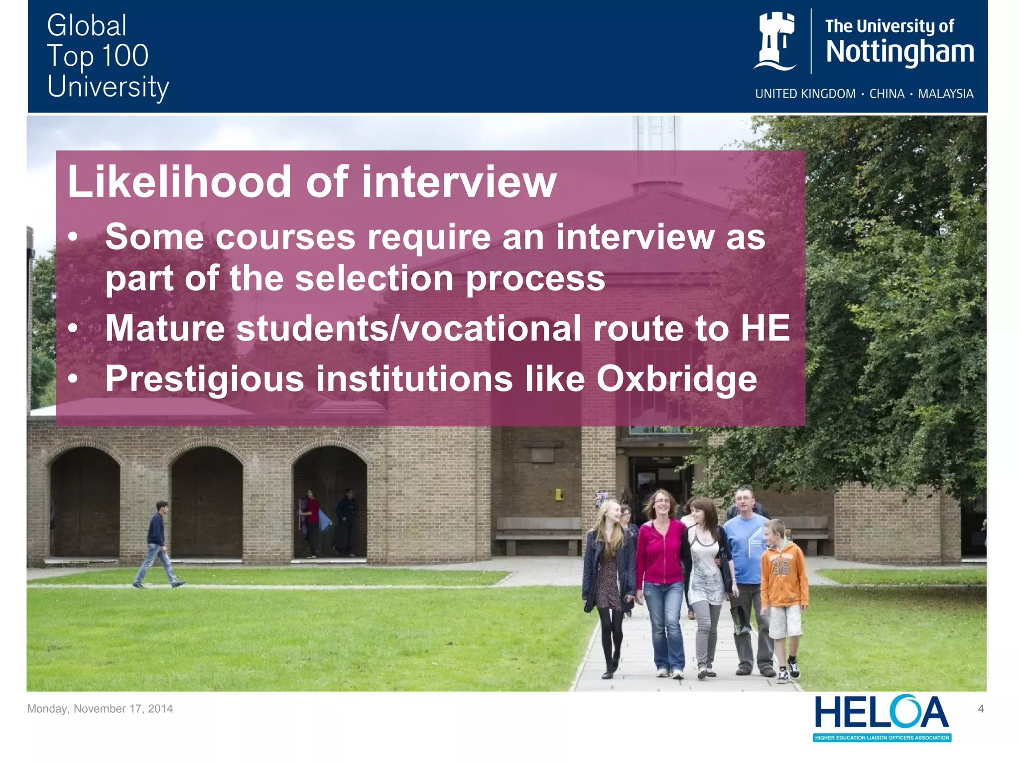 University interviews | PPT