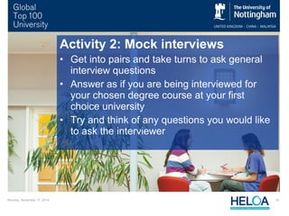 University interviews | PPT