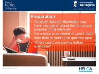 University interviews | PPT