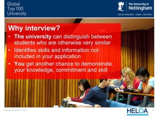 University interviews | PPT