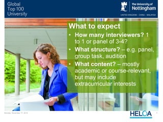 University interviews | PPT