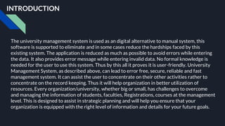 University management system | PPTX