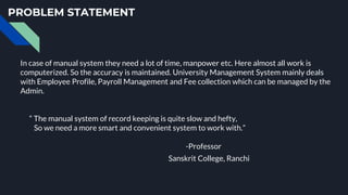 University management system | PPTX