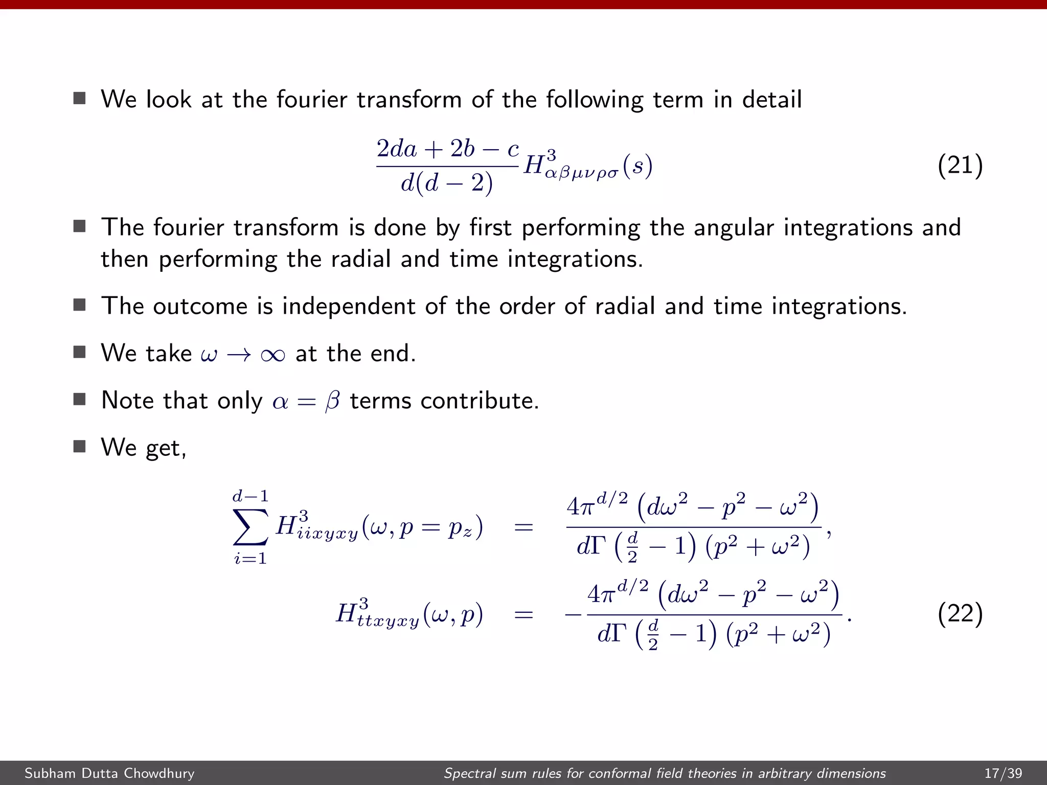 Spectral sum rules for conformal field theories | PPT