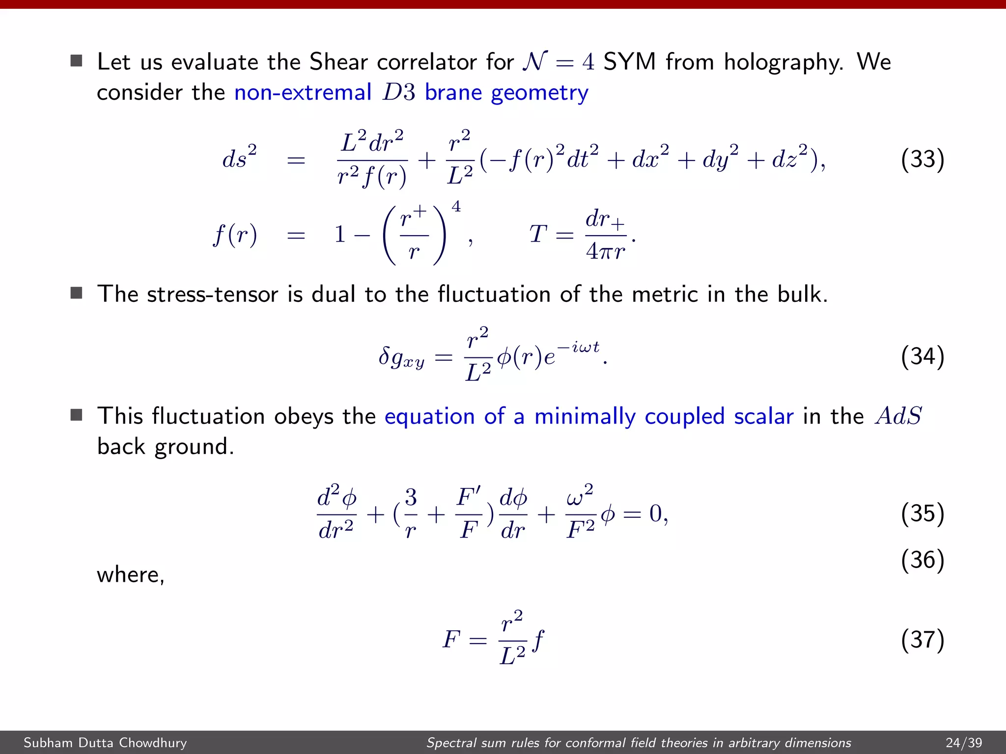 Spectral Sum Rules For Conformal Field Theories Ppt