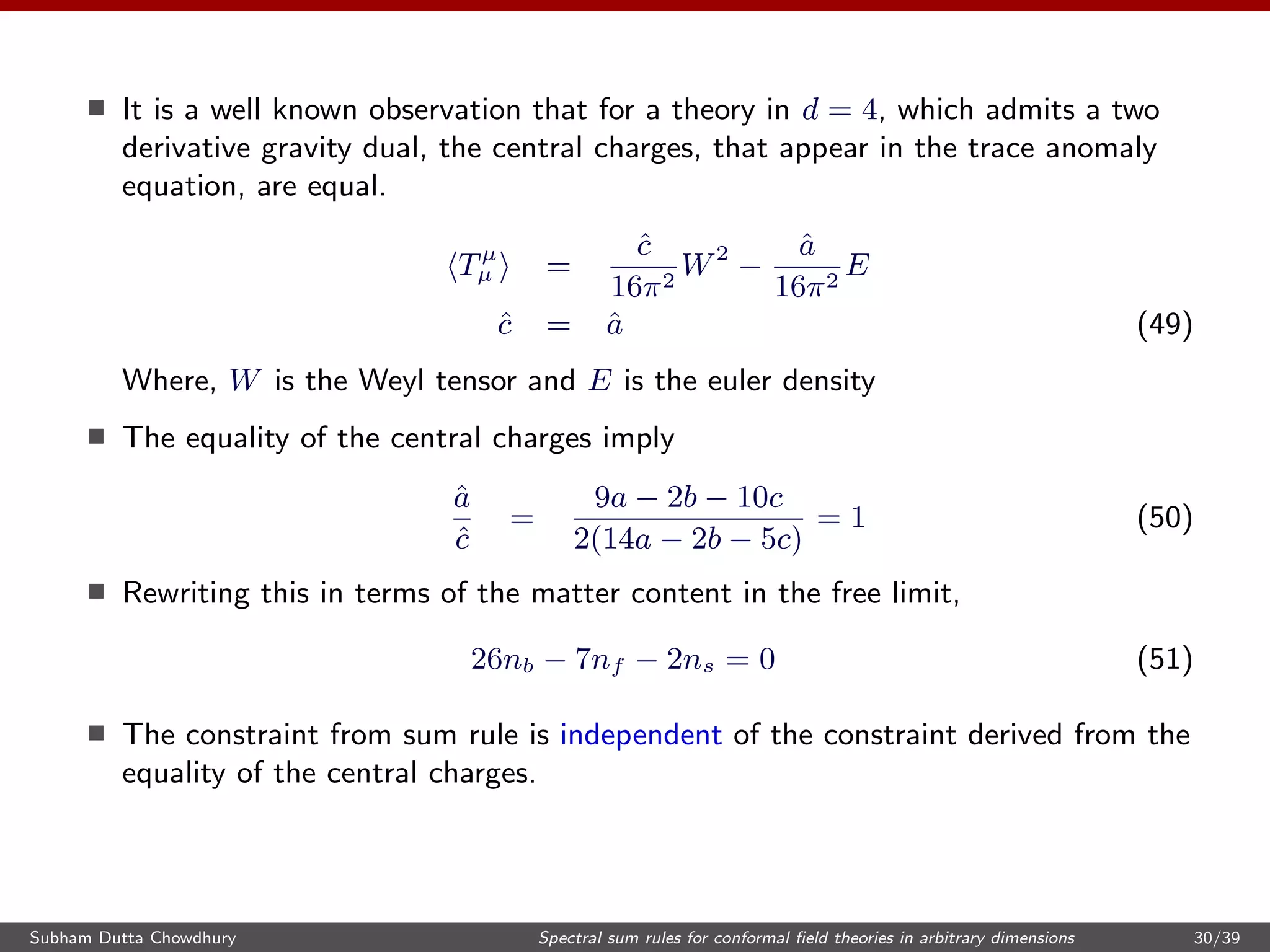 Spectral Sum Rules For Conformal Field Theories Ppt