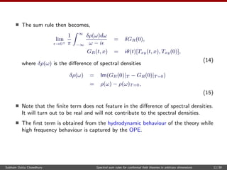 Spectral sum rules for conformal field theories | PPT