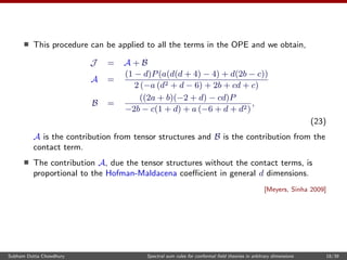 Spectral sum rules for conformal field theories | PPT