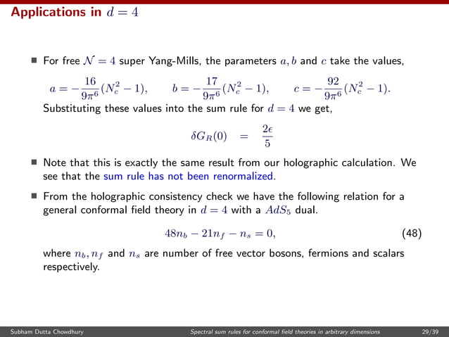 Spectral sum rules for conformal field theories | PPT