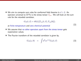 Spectral sum rules for conformal field theories | PPT