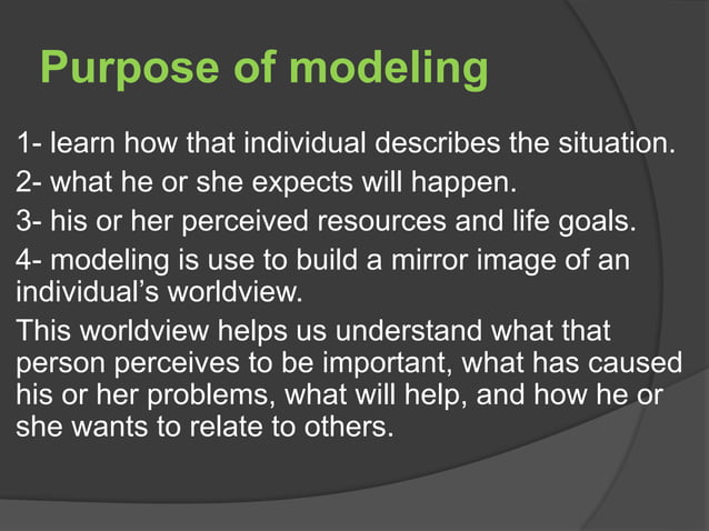 Theory of modeling and role modeling | PPTX