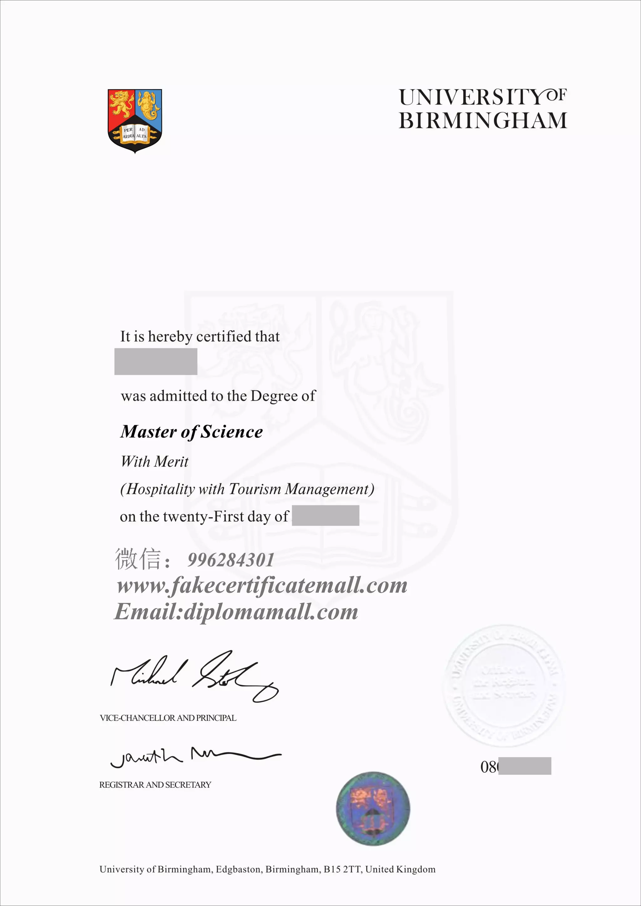 University of birmingham degree UoB diploma | PDF