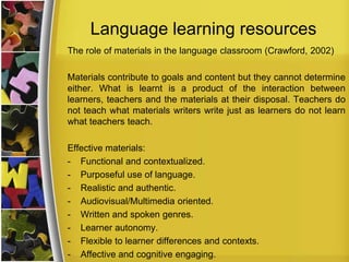 Language learning resources | PPTX