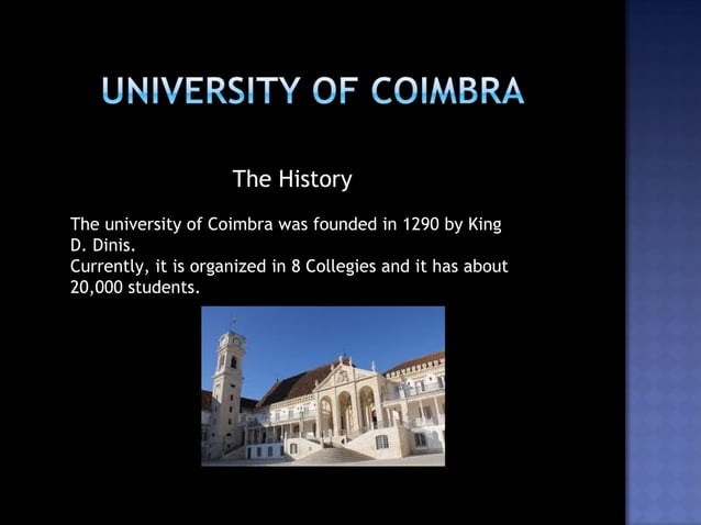 University of coimbra | PPT