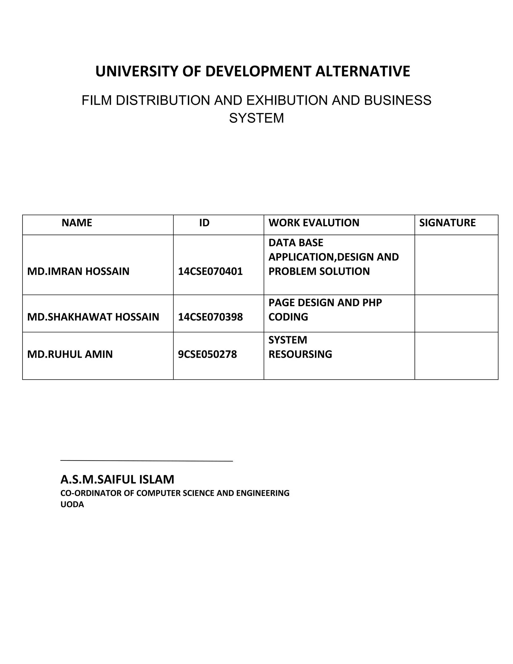 University of development alternative | DOC