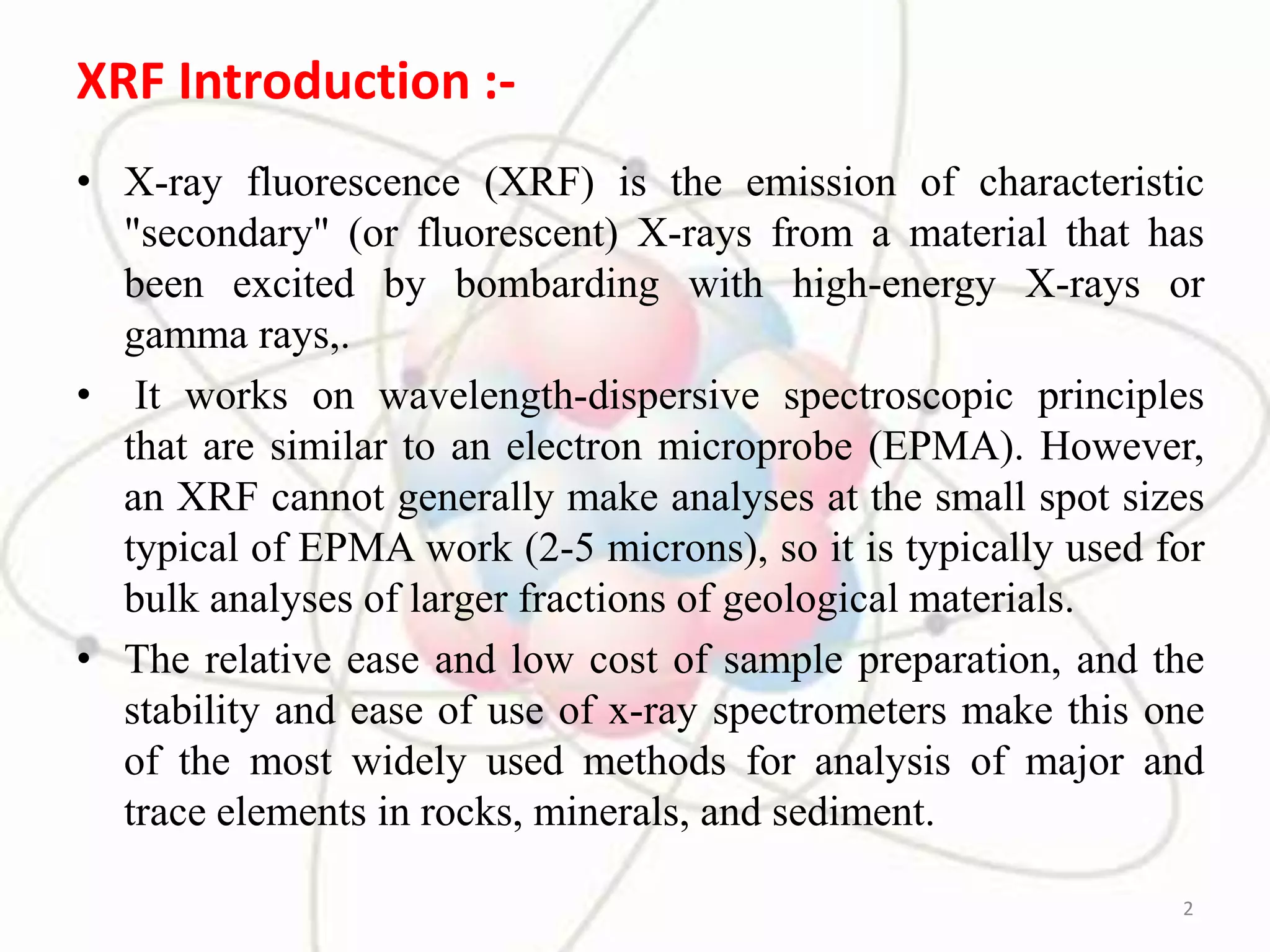 XRF Theory and Application | PPTX