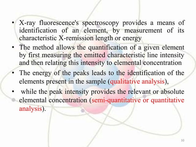 XRF Theory and Application | PPTX | Geology | Science