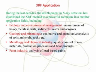 XRF Theory and Application | PPTX | Geology | Science