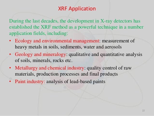 XRF Theory and Application