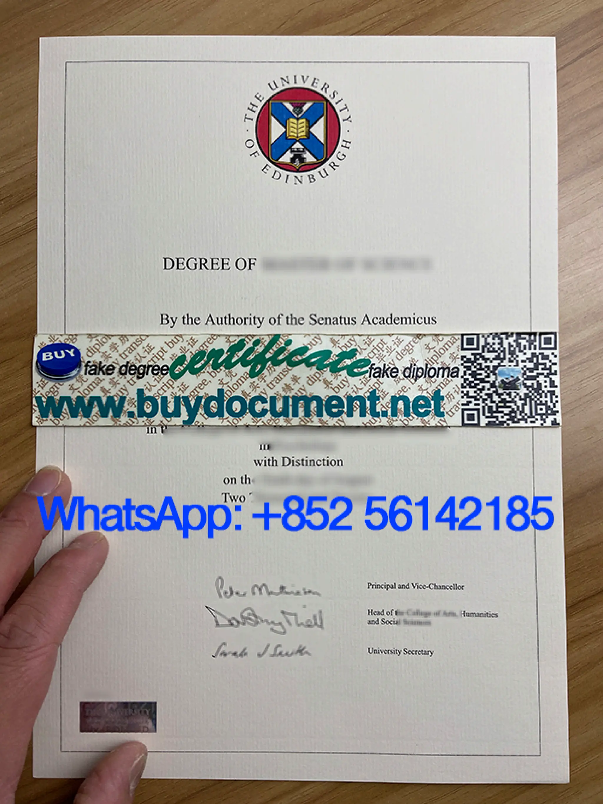 Buy University of Edinburgh diploma certificate | PDF