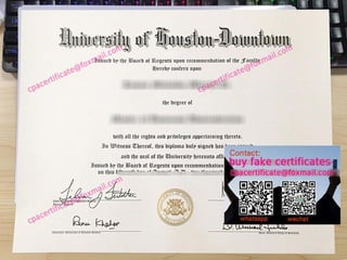 University of Houston-Downtown diploma | PPT