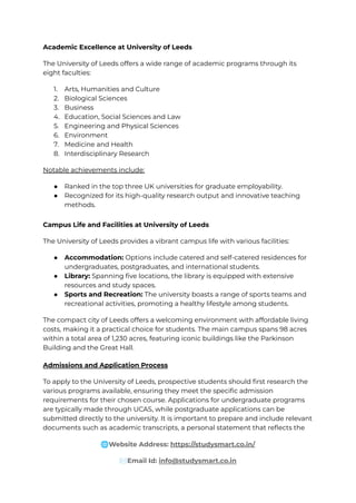 Study in University of Leeds in United Kingdom | PDF