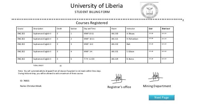 University of Liberia Future Online Registration Portal