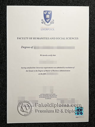 University of Liverpool degree