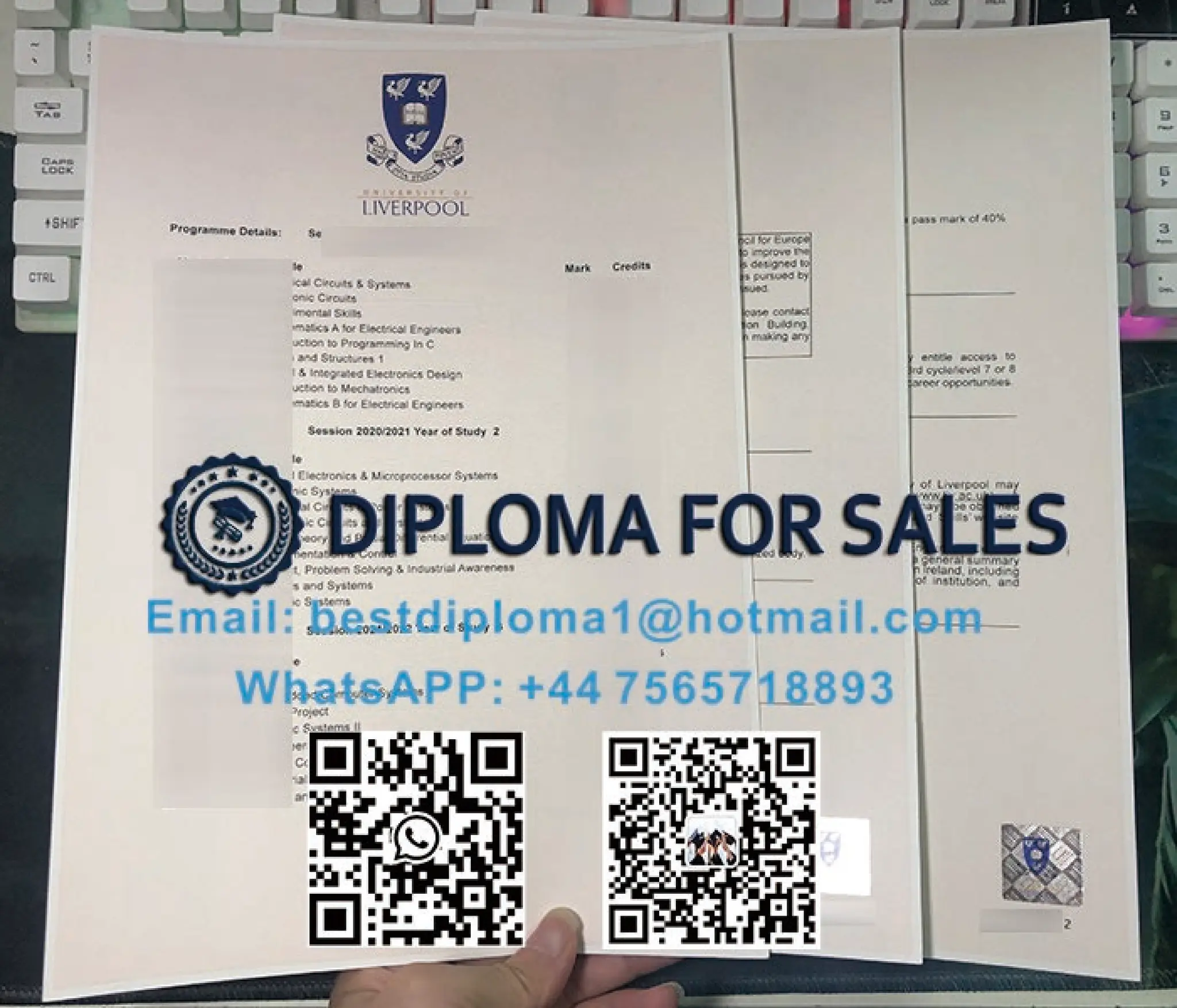 University of Liverpool Transcript, Order Fake UOL Transcript | PPT