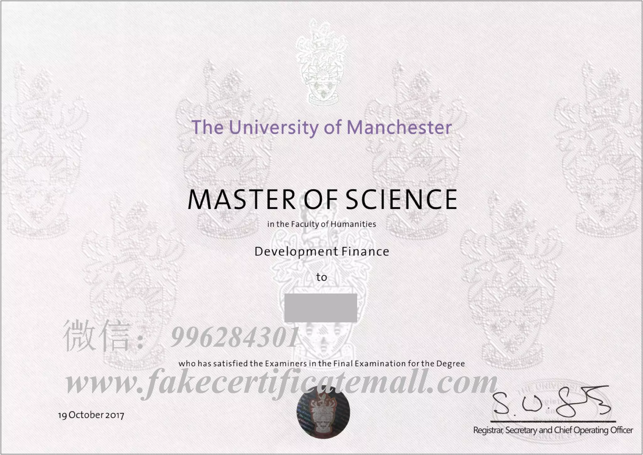 University of manchester degree UoM diploma | PDF