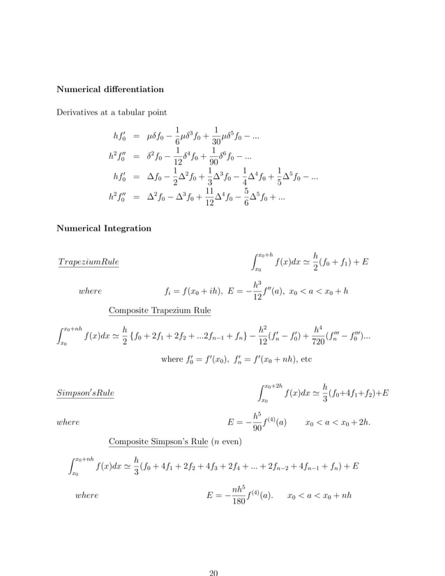 University of manchester mathematical formula tables | PDF | Physics ...