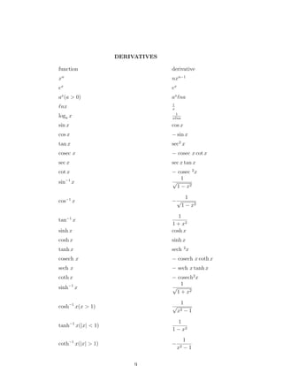 University of manchester mathematical formula tables | PDF