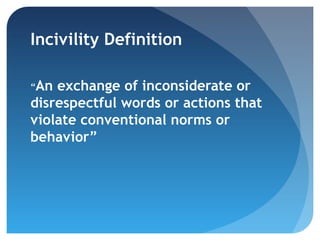 University of Maryland Presentation on Civility | PPT