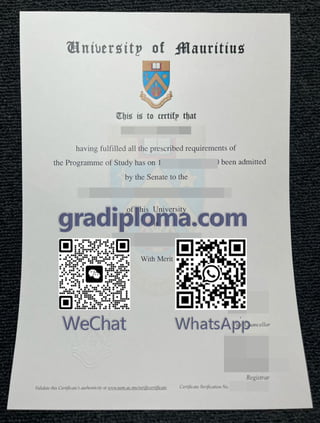 University of Mauritius degree certificates | PDF