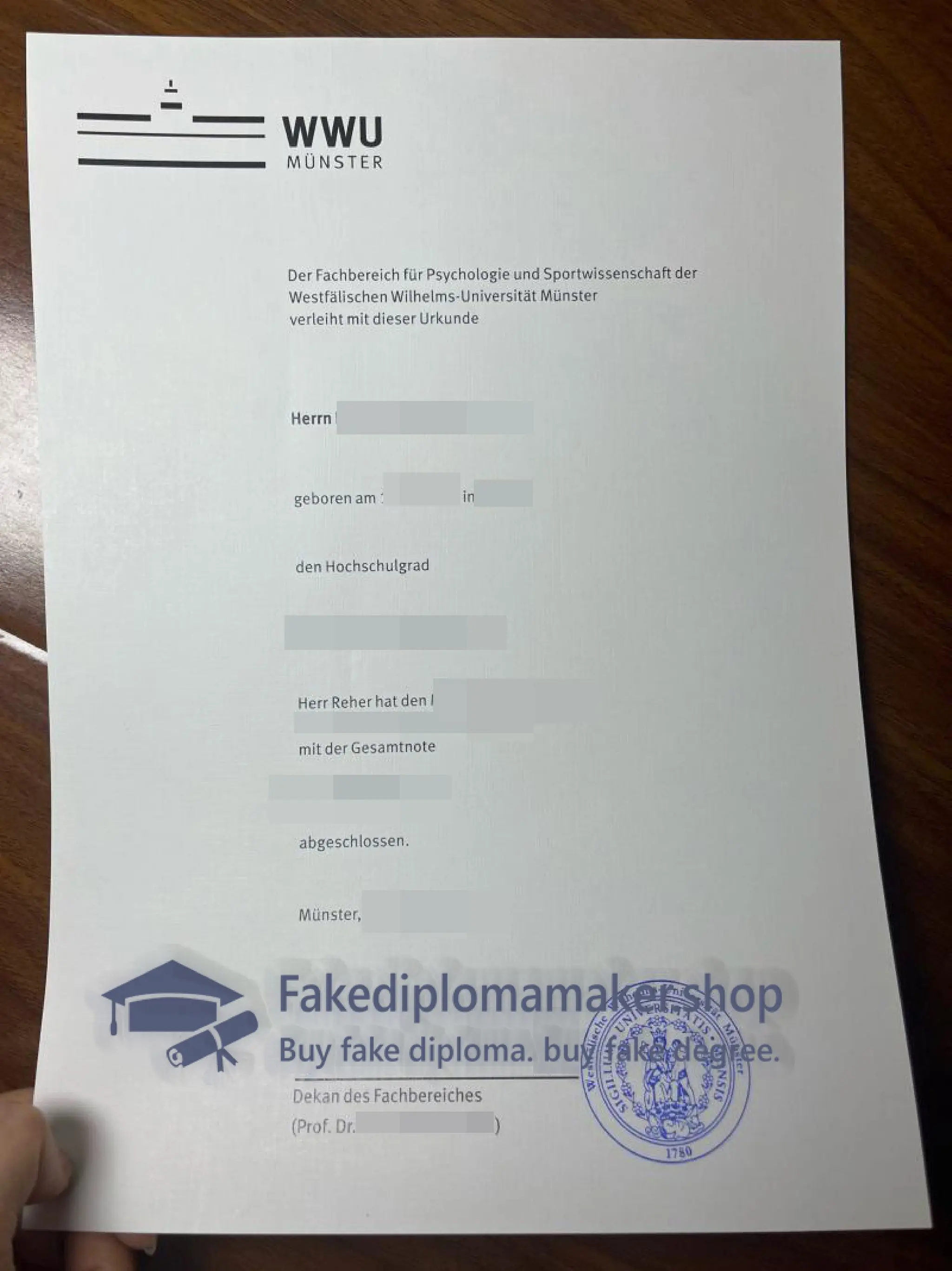University of Münster diploma from Germany | PDF