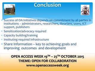 University of Nairobi, Open Access Initiatives | PPT