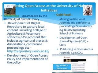 University of Nairobi, Open Access Initiatives | PPT